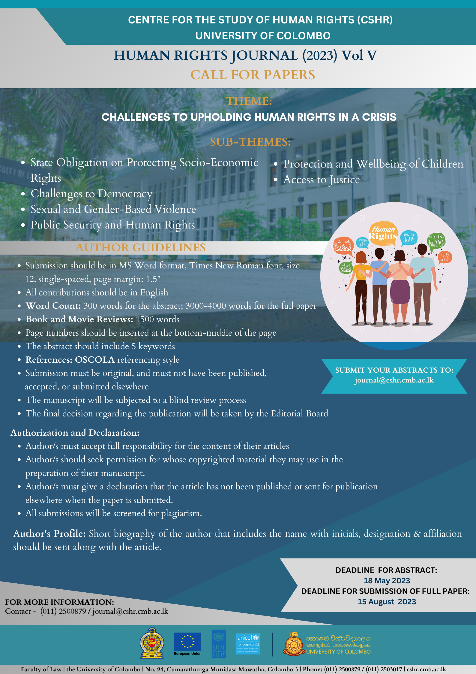 CSHR: Call for papers-CSHR Journal